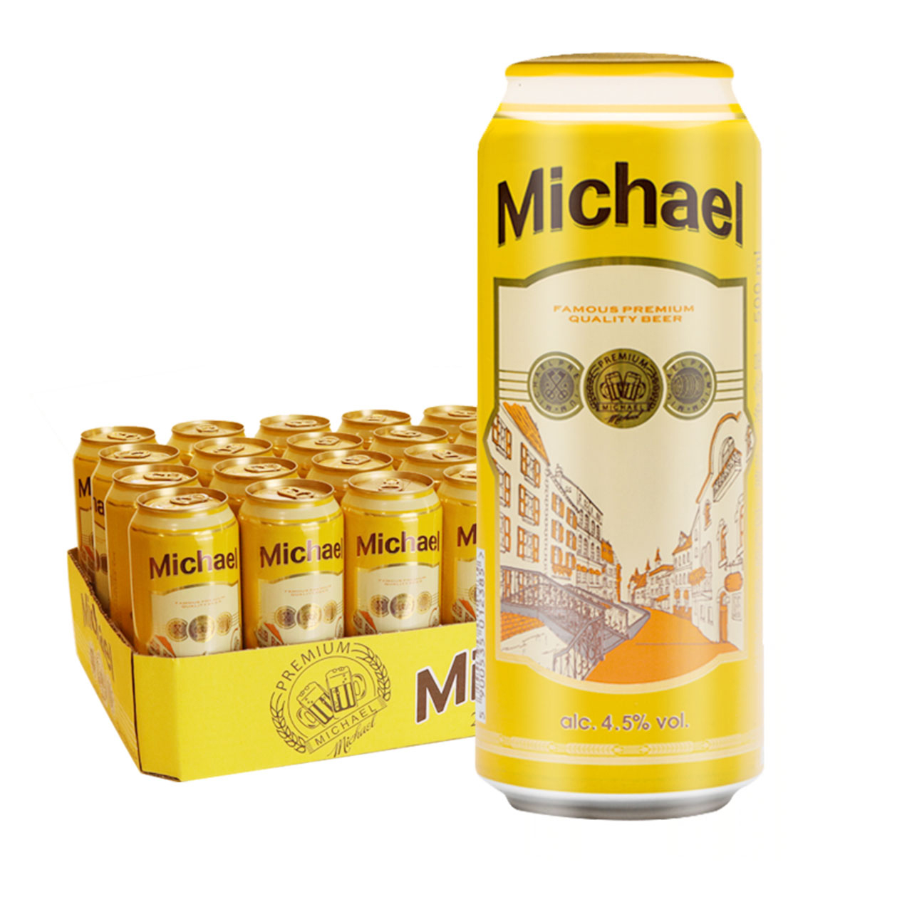 临期品：【进口】米歇尔/Michael啤酒500ml*24罐波兰黄啤临期清仓特价整箱，67.9元包邮—— 慢慢买比价网